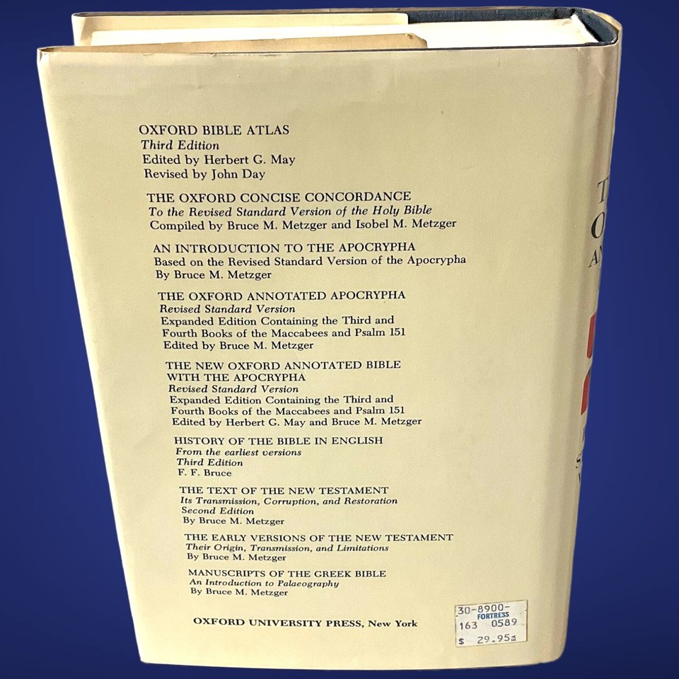 Vintage 1973 The New Oxford Annotated Bible Revised Standard Version ...