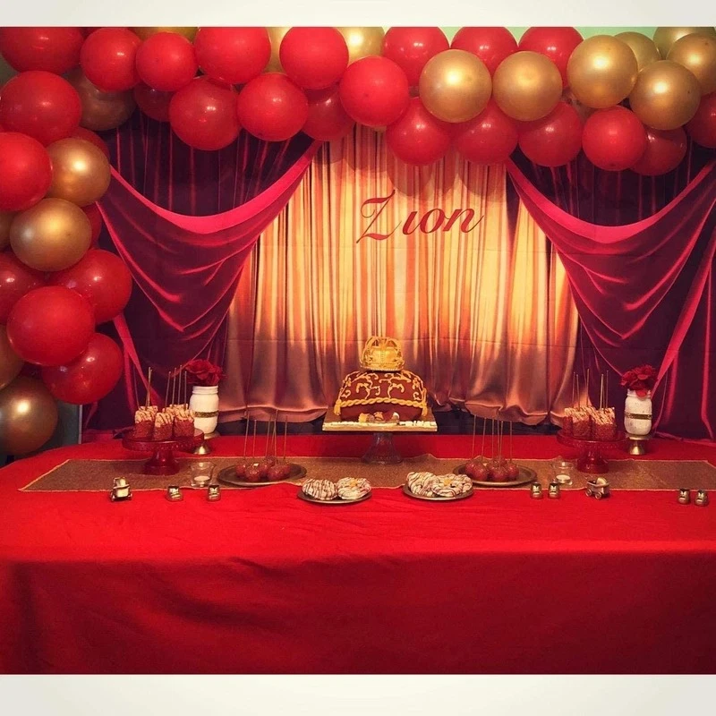 Birthday Invitations Red Curtains