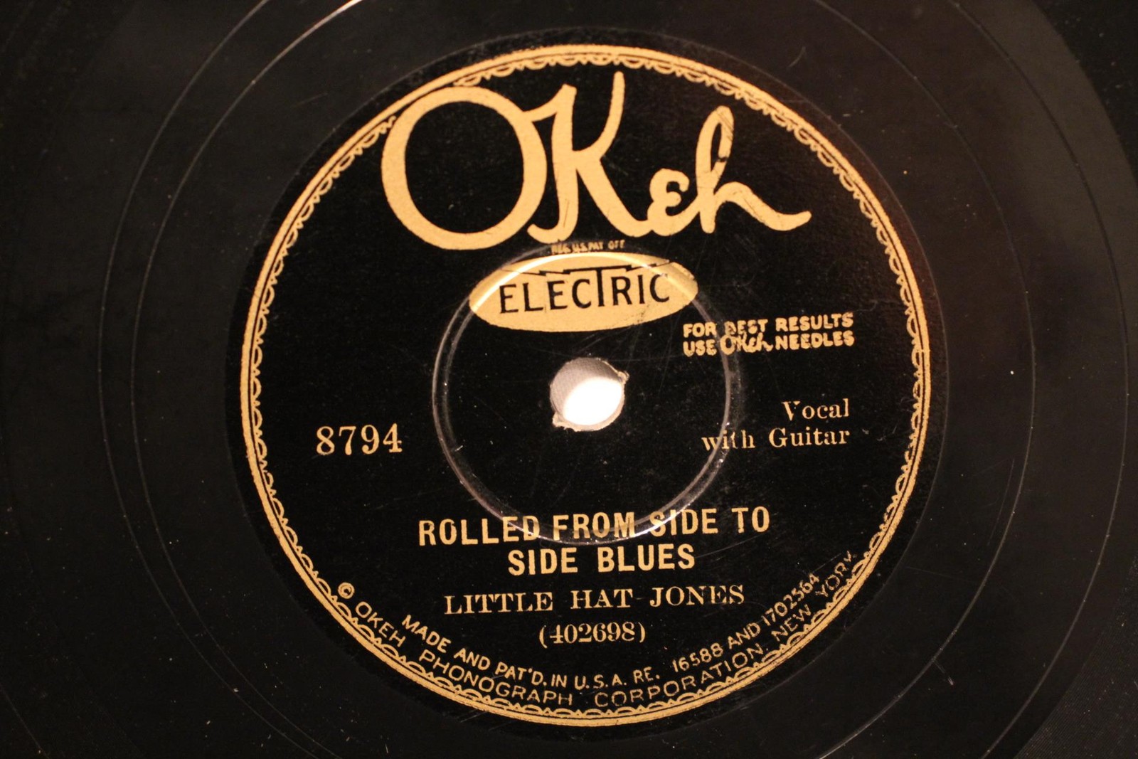 BLUES LITTLE HAT JONES Rolled From Side To Side Blues OKEH 8794 EE- | eBay