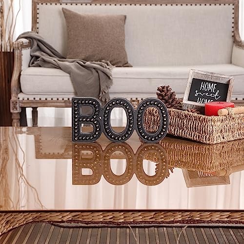 Halloween Boo Sign, Boo Letter Halloween Decorations For Home, Wooden ...