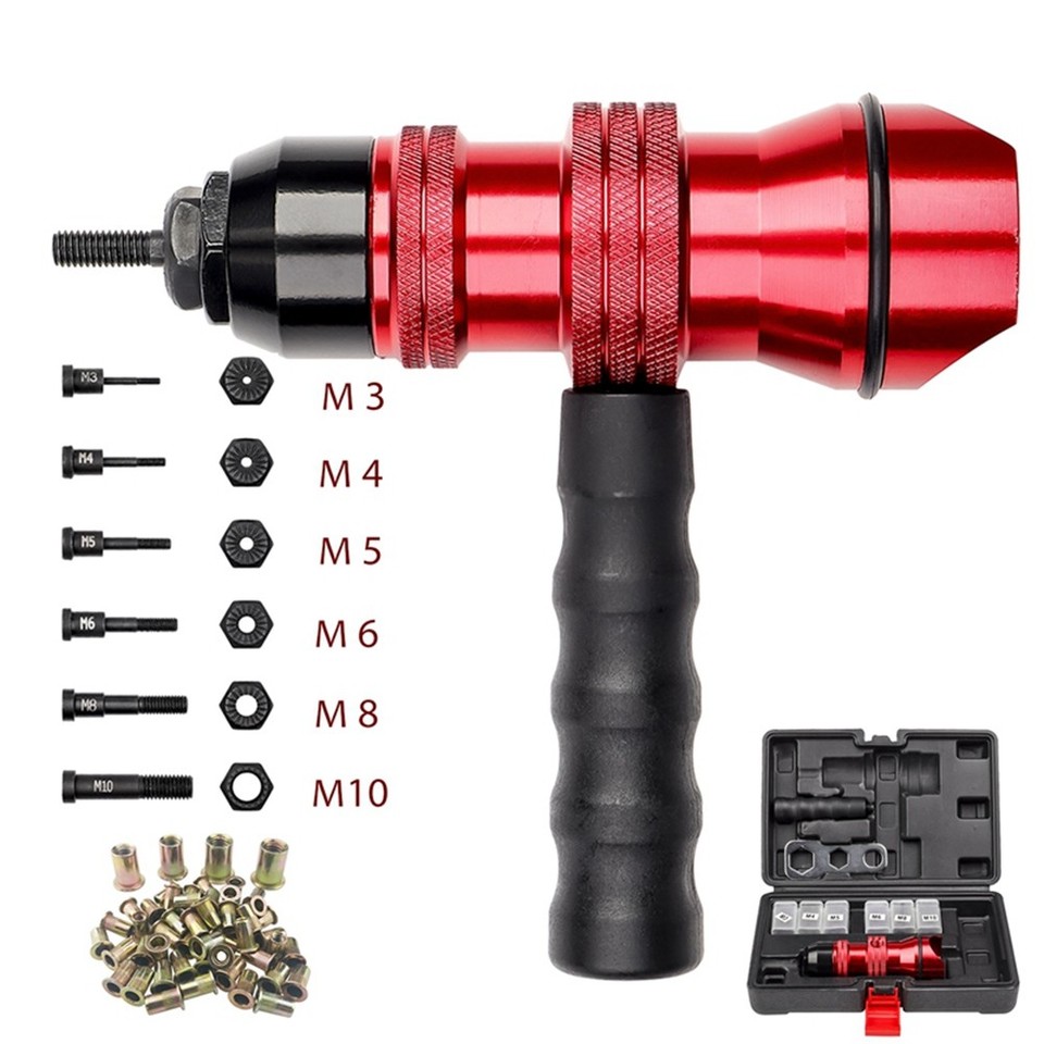 Rivet Tool Electric Rivet Adapter M3 M5 M6 M8 M10 Manual Riveter Tool ...