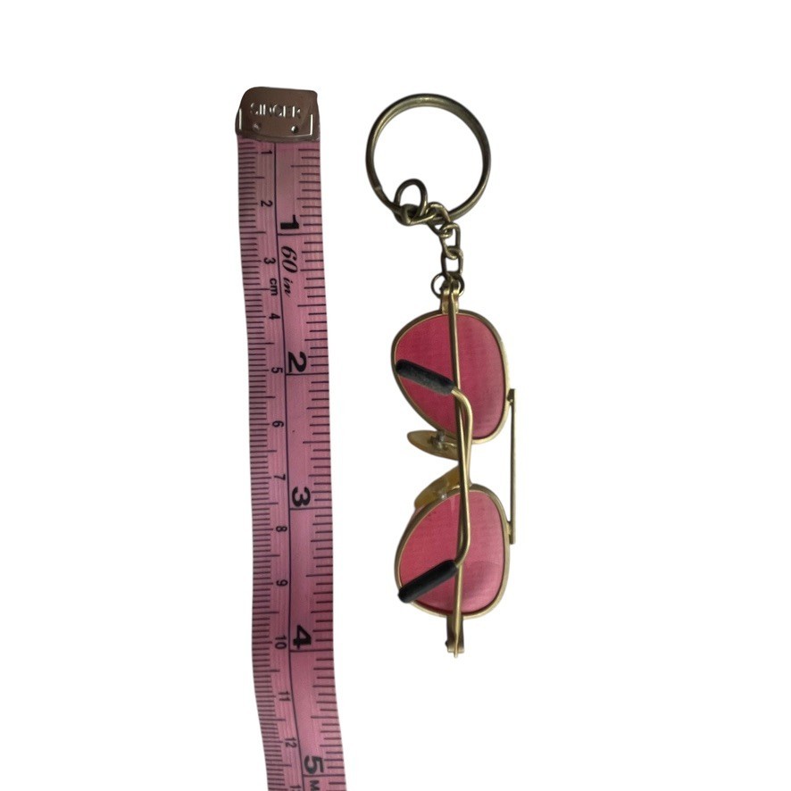 Vintage 80s 90s Aviator Sunglasses Keychain pink lenses | eBay