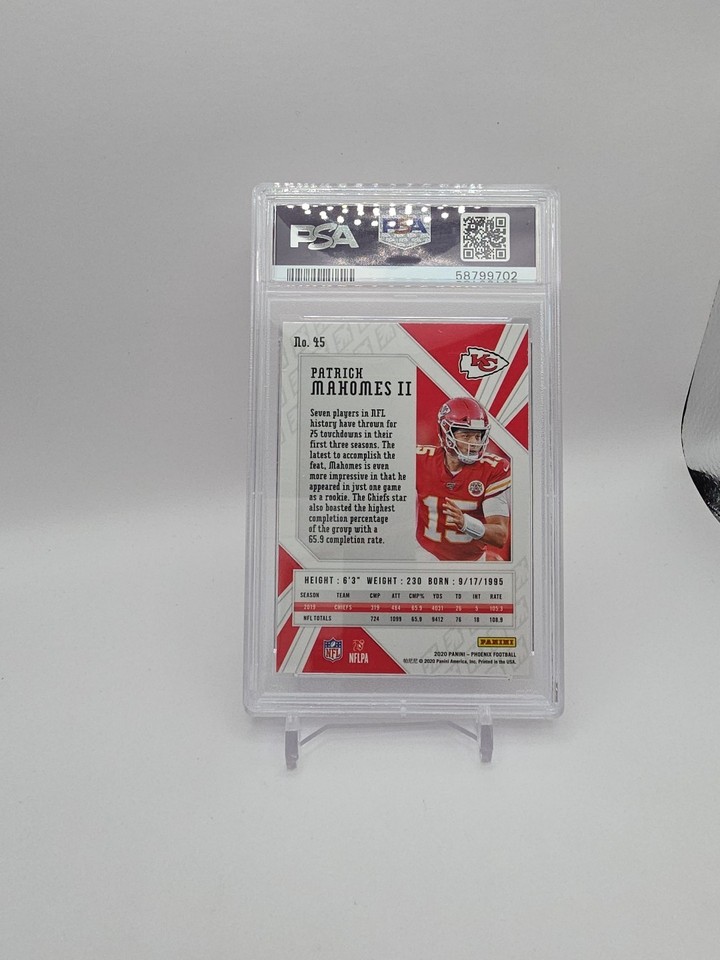 2020 Panini Phoenix Fire Burst #45 Patrick Mahomes PSA 9 GEM MINT | eBay UK