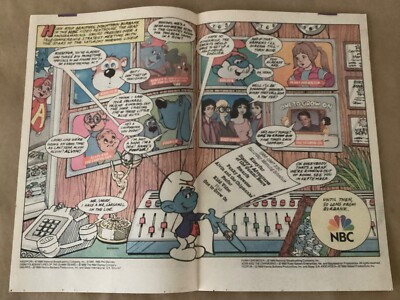NBC Saturday cartoons 1986 print ad art 80s retro TV promo Saved By the ...