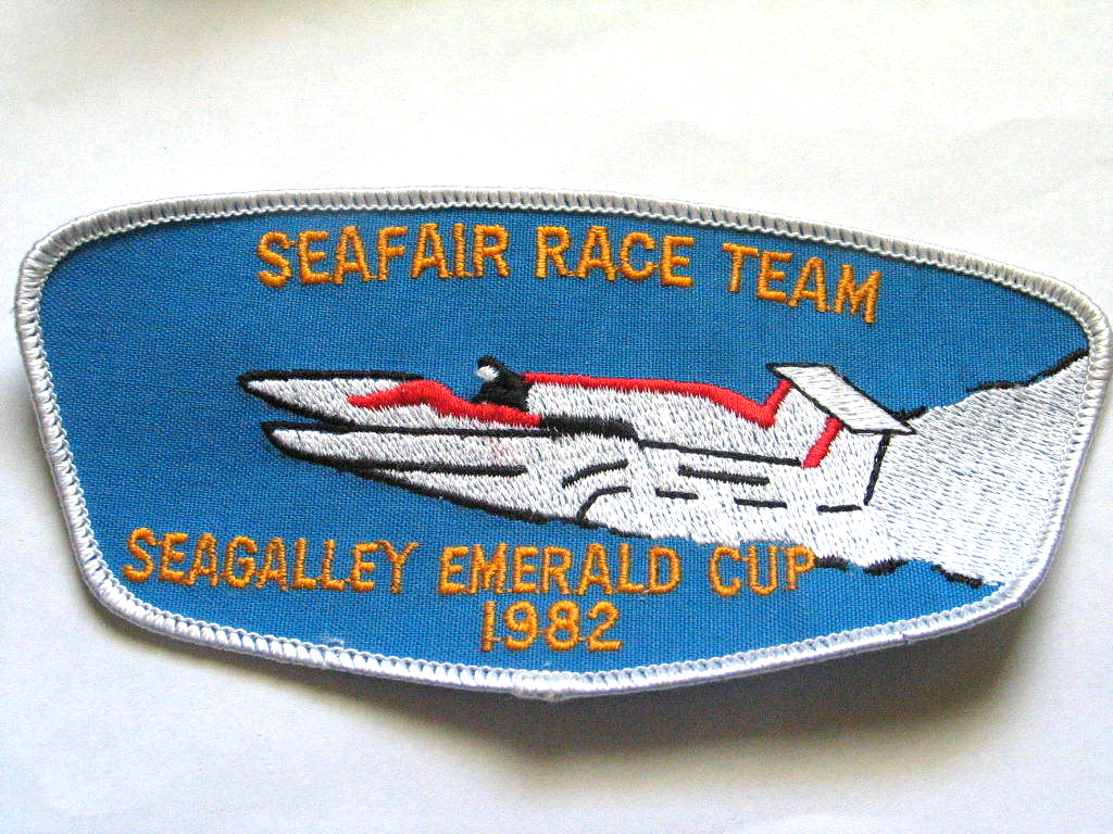 Seafair Boat Racing Patch Race Team Seagalley Emerald Cup 1982 | eBay