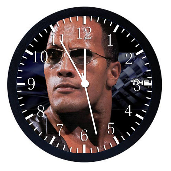 Rock Dwayne Johnson Black Frame Wall Clock for Decor or Gifts W87 for ...