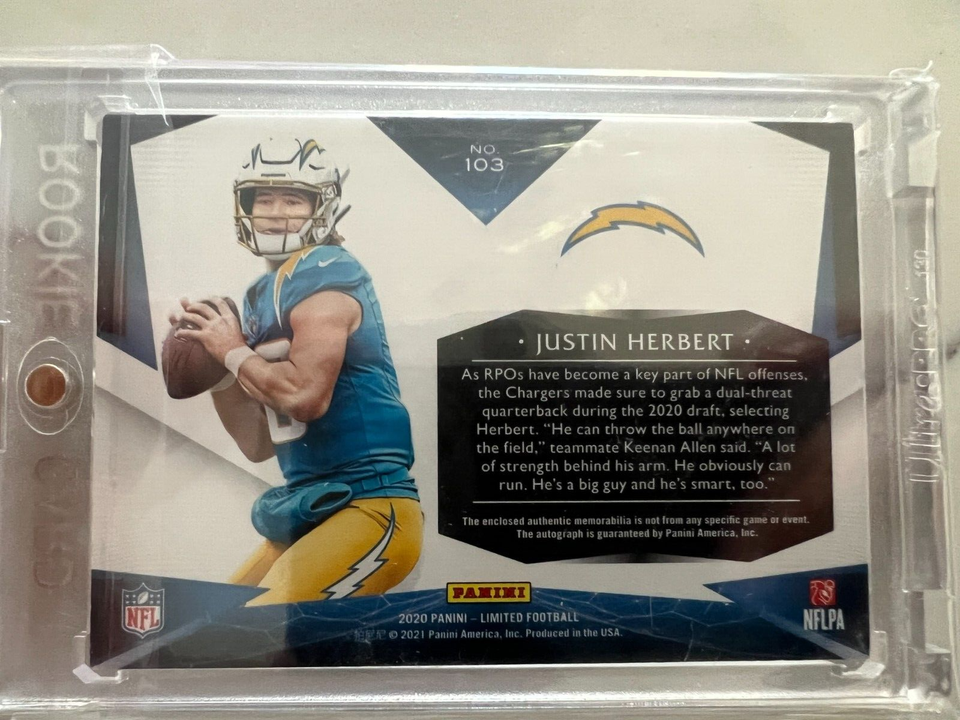 2020 Limited Justin Herbert Auto RPA /23 FOTL On Card Autograph RC! | eBay