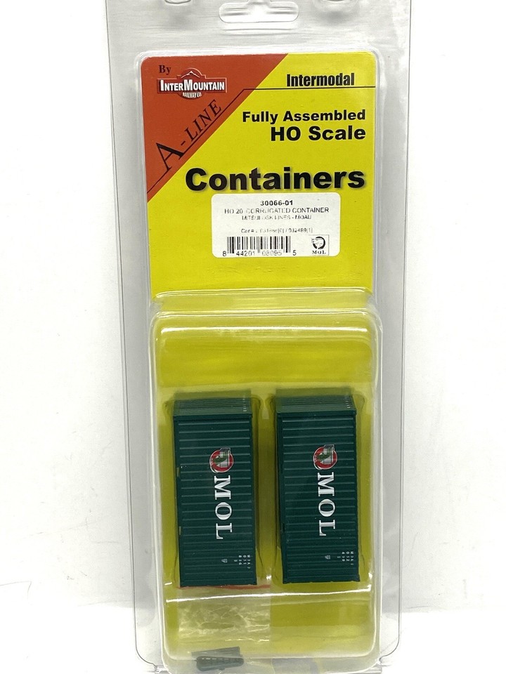 Intermountain HO 20' Container Mitsui OSK Lines MOAU #035542[0], 035537 ...