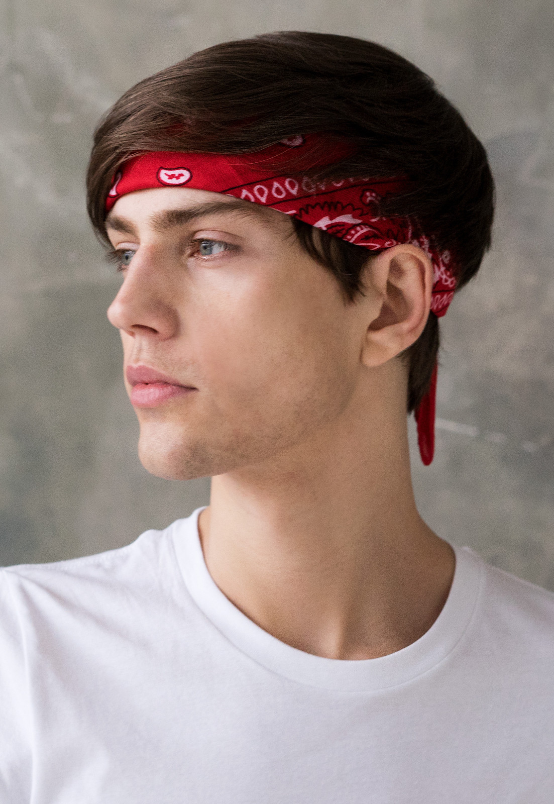 Set of 3 Colour Bandanas Black Red White Paisley Pattern Print Bandana ...