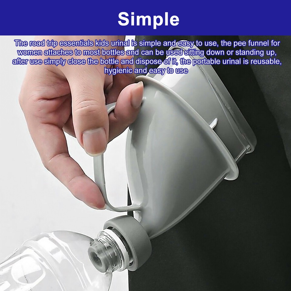 2Pcs Portable Potty Pee Funnel Men Women Emergency Urinal Outdoor ...