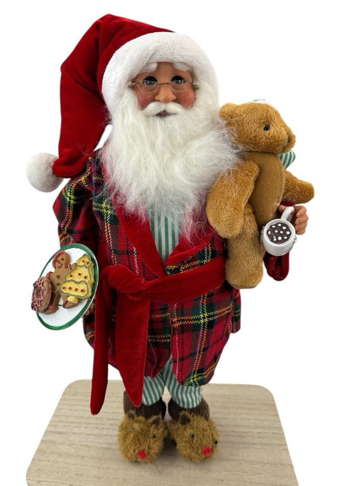 Karen Didion Santa Claus Milk and Cookies Hot Cocoa Teddy Bear Pajamas ...