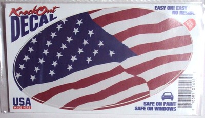 Knock Out Decal American Flag Patriotic Easy On Easy Off Sticker, NEW ...