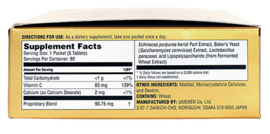 Umeken Lipopo - Lysaccharide, Echinacea, Lactic Acid Bacteria (3 Months ...