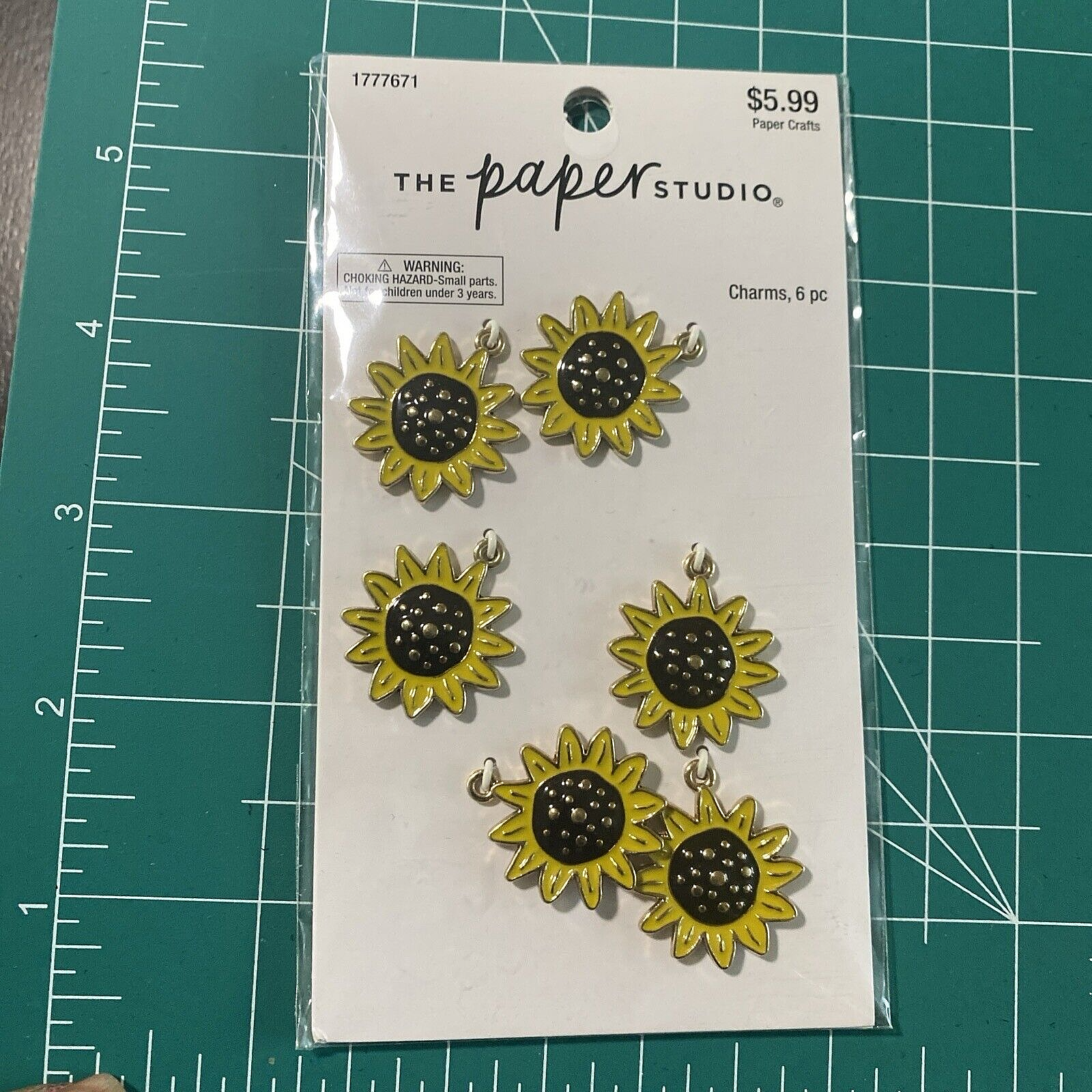 Sunflower Charms 6 pieces The Paper Studio | eBay