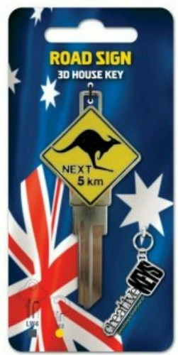 Kangaroo Road Sign 3D House Key Blank - TE2 Keyway - Kangaroos - Keys ...