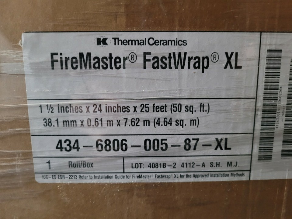 FIREMASTER FASTWRAP XL,1-1/2 X 24" X 25', (50 SQ FT) | eBay