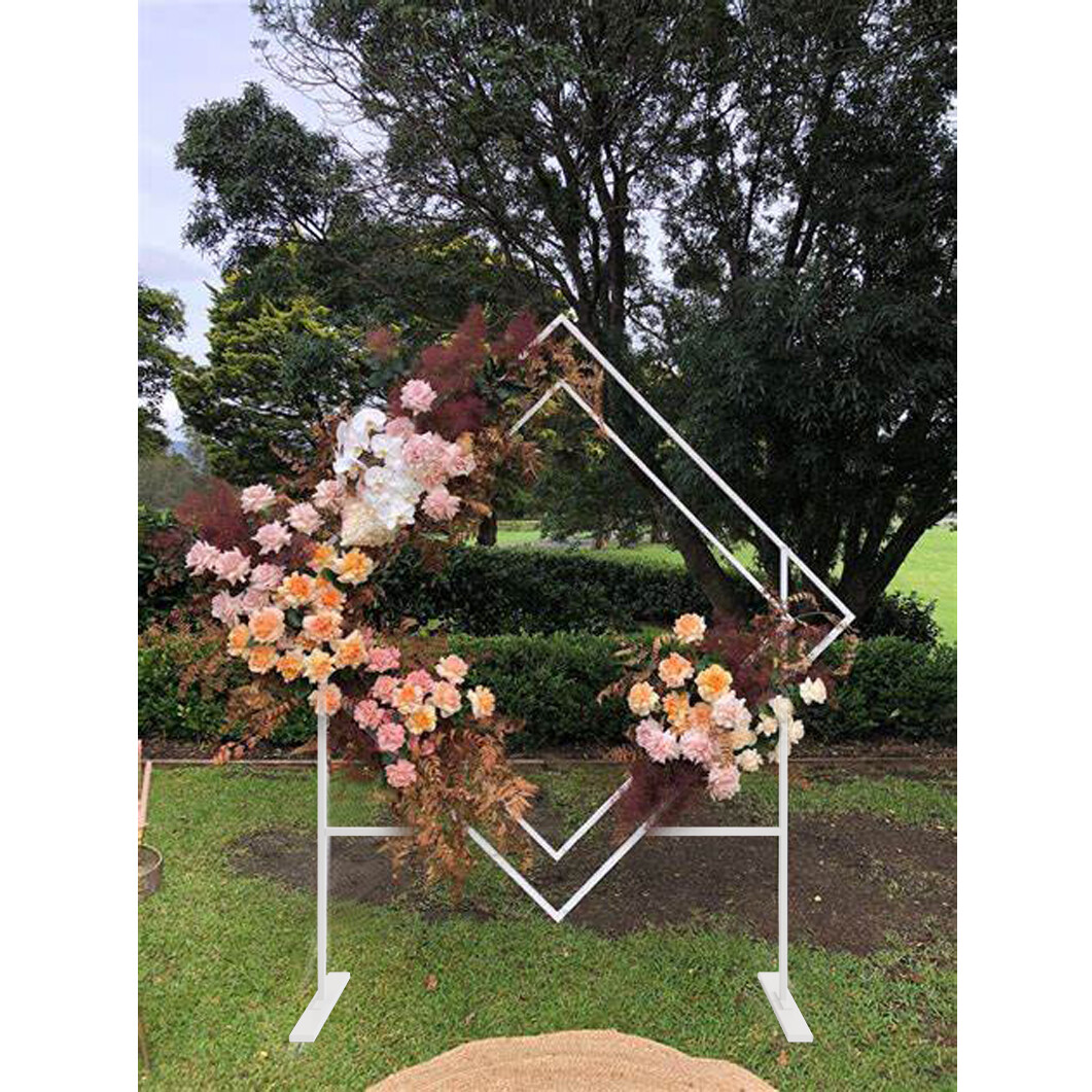 Large Sturdy Diamond Wedding Arch Heavy Duty Iron Backdrop Stand ...