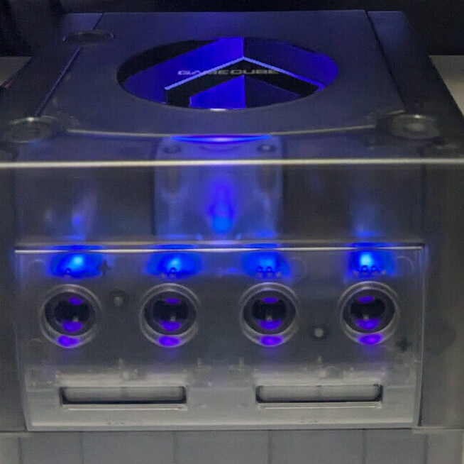 Gamecube Controller Port w/ New Battery and LEDs Installed Front plate ...