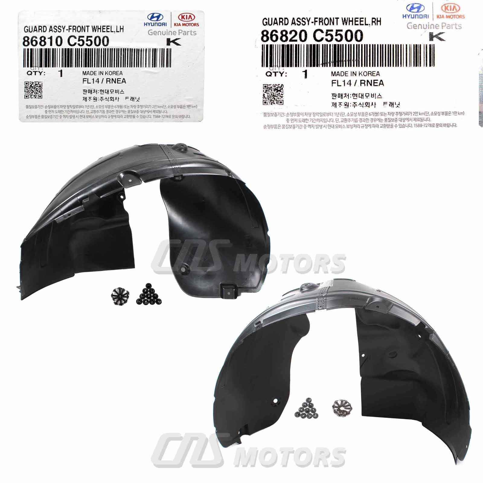 GENUINE Fender Liner LEFT & RIGHT for 2019 2020 Kia Sorento 86820C5500 ...