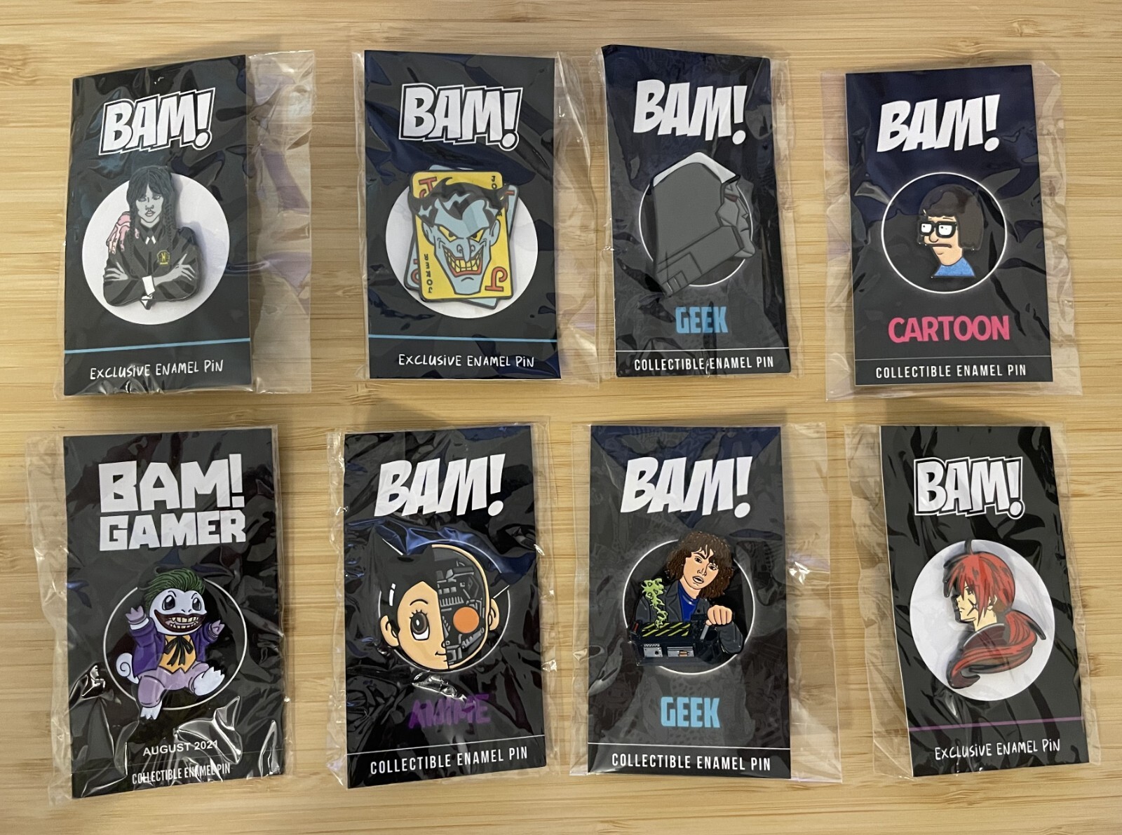 Bam Box Lot of 8 Exclusive Enamel Pins - Bam Geek, Horror - Brand New ...