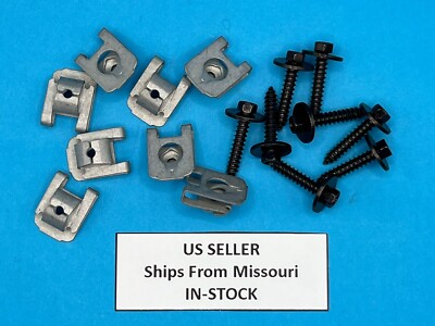 (Pack of 8 Each) Fender Liner Splash Shield Screws & U Nuts For Ford F ...