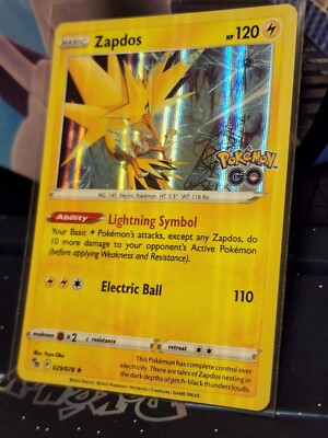 Zapdos Holo Bleed Full Card 029/078 Holo Rare Pokemon GO TCG Card ...