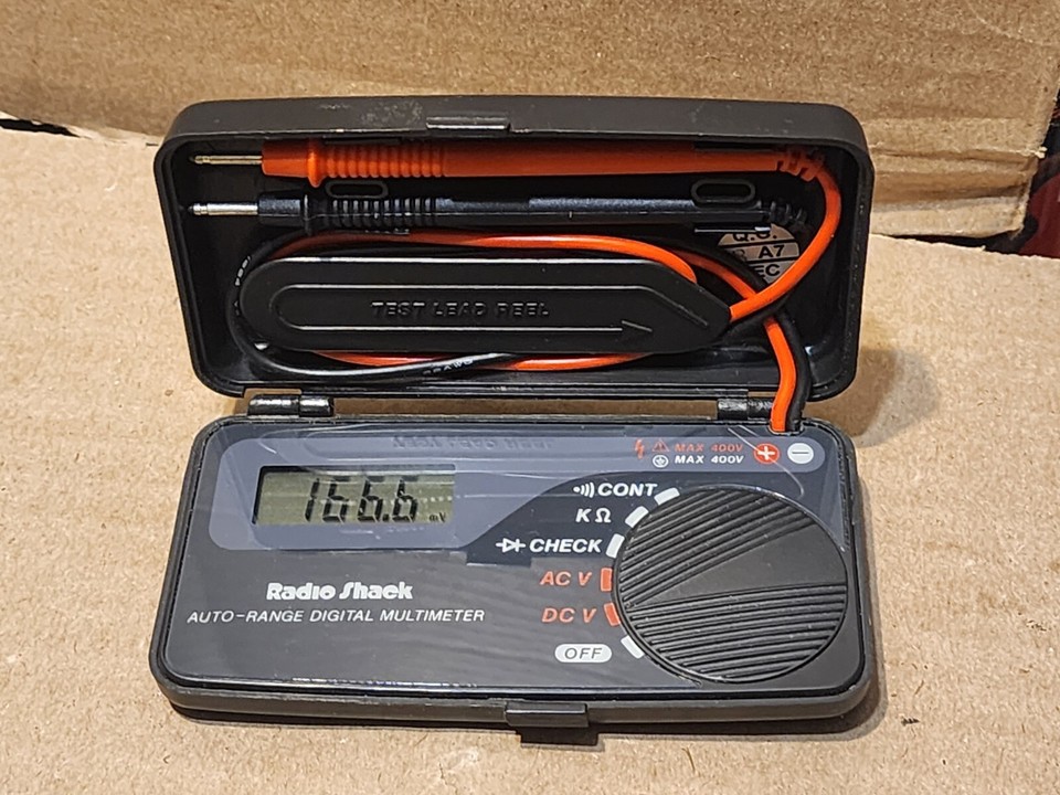Vtg Radio Shack 22-179A Pocket LCD Digital Multimeter Electronic Test ...