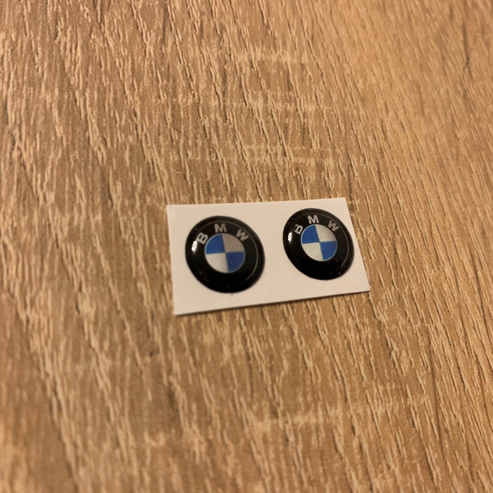 2x BMW REMOTE KEY FOB LOGO EMBLEM STICKER DECAL 2 Pieces 11mm New | eBay