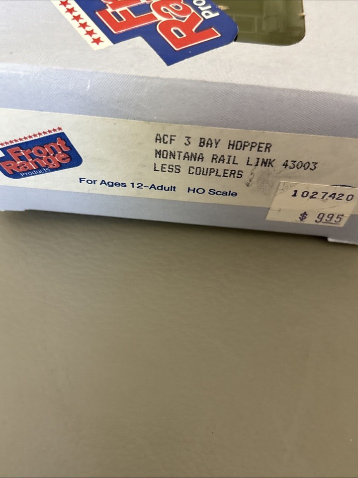 Front Range HO Scale Montana Rail Link (MRL) Covered Hopper New #43003 ...