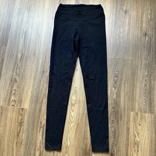 Peruvian Connection Leggings Womens Medium Black Pima Cotton Blend Soft ...