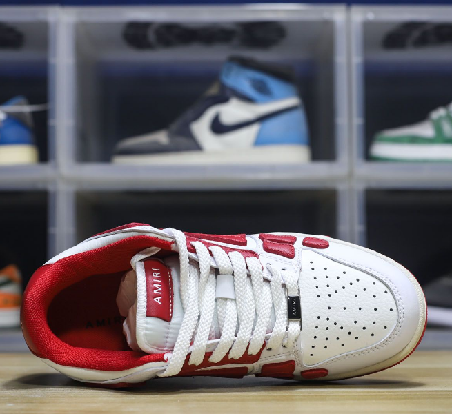 AMIRI Red and white color combination low top casual shoes Free ...