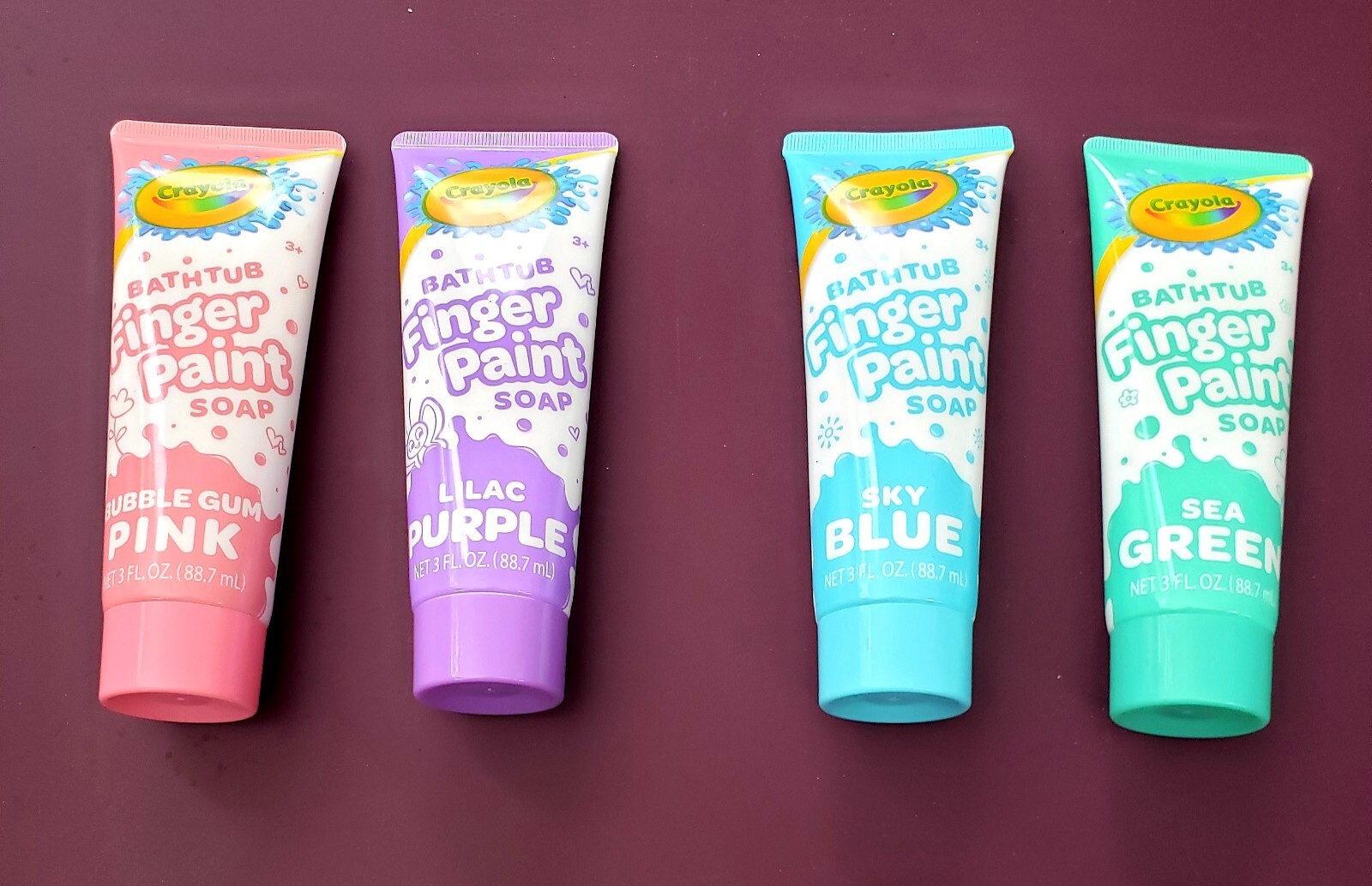 Crayola Bathtub Finger Paint Soap 4pack 3 oz Ea. Sky Blue, Pink, Purple ...