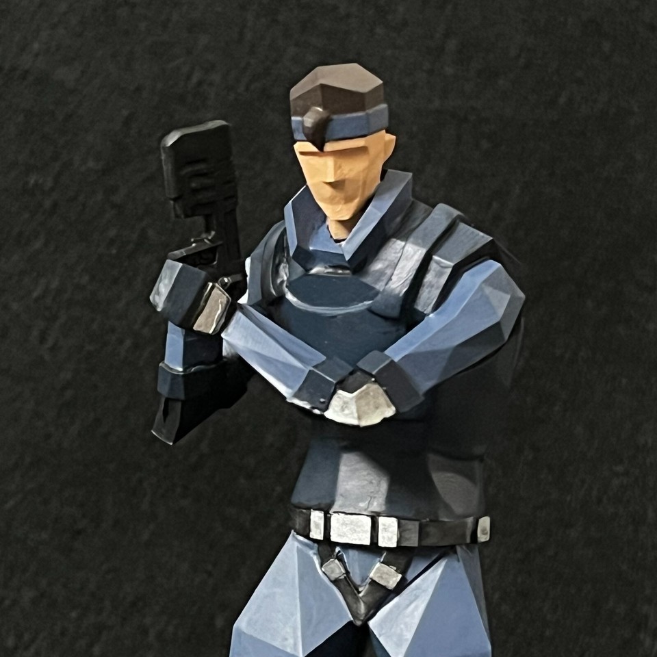 Custom Metal Gear Solid - Solid Snake Figure - PS1 PlayStation Low Poly ...