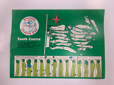 Vintage Golf Scorecard - FIRESTONE COUNTRY CLUB South Course - Early ...