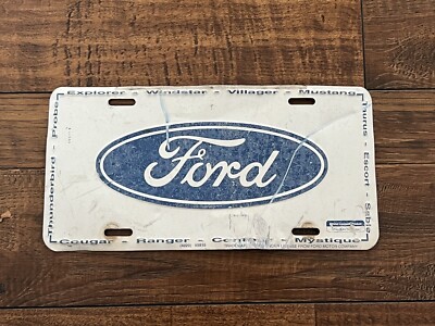 Vintage 1990s OEM Ford Official Product Vanity Booster License Plate ...