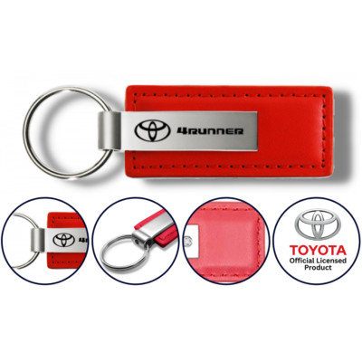 Toyota 4Runner Red Leather Key Fob Authentic Logo Key Chain Official ...