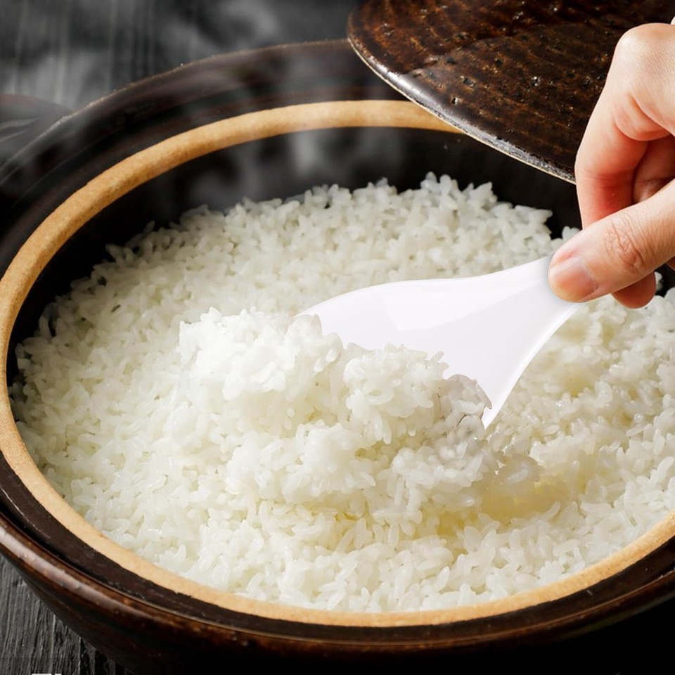 2PCS Plastic Rice Paddle Spoon Rice Scoop Non-Stick Rice Spatula Rice ...