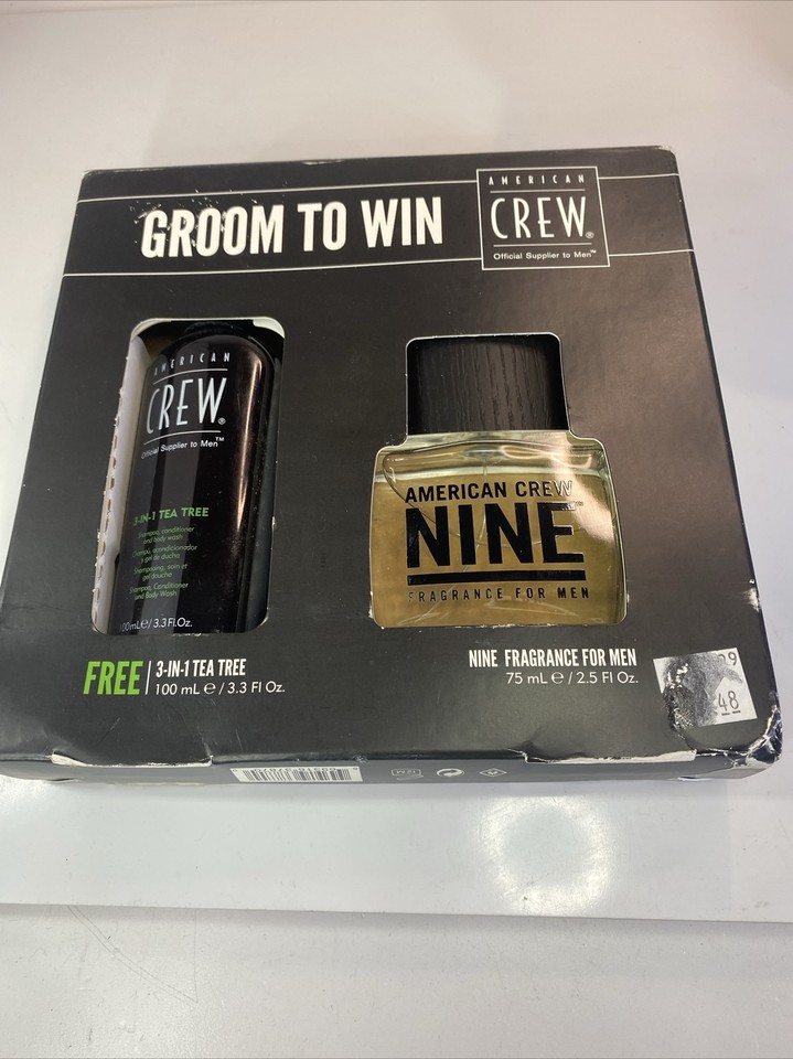 American Crew Nine Cologne For Men 2.5 Oz. 3 In 1 Tea Tree . RARE ...
