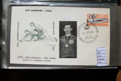 COVER OLYMPICS ROME 1960 GREEK-ROMAN FIGHT GOLD MEDAL SILLE (C27) | eBay