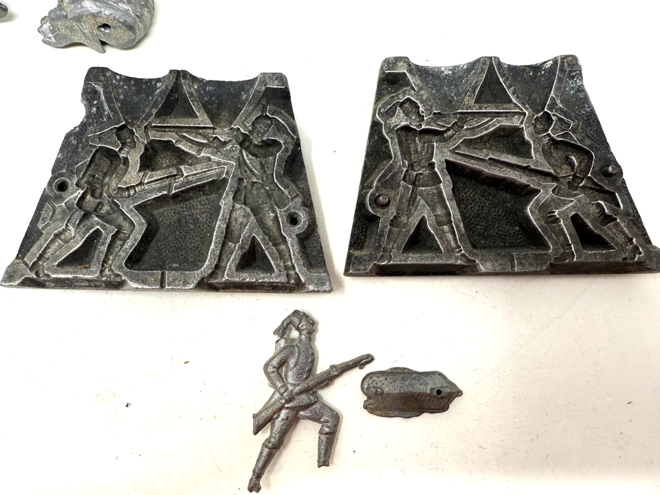 Vintage 1930s Lead Soldier Mold Collection Lot SCHIERCKE SCHNEIDER ...