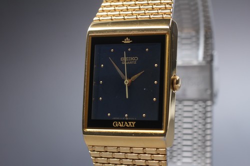 Vintage [N MINT] SEIKO GALAXY 5Y91-5010 Men's Quartz Black Dial Watch ...