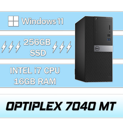 Dell Optiplex 7040 MT ( Intel i7-6700 / 16GB RAM / 256GB SSD / WINDOWS ...