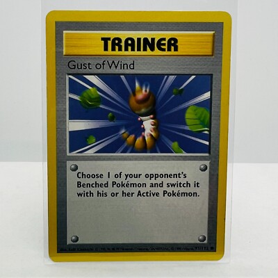 Pokémon Gust of Wind 93/102 Base Set Shadowless Pokemon 1999 WOTC ...