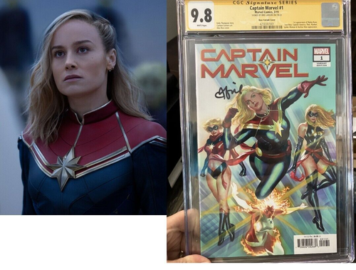 BRIE LARSON SIGNATURE SERIES CGC 9.8 SS CAPTAIN MARVEL #1 ALEX ROSS ...