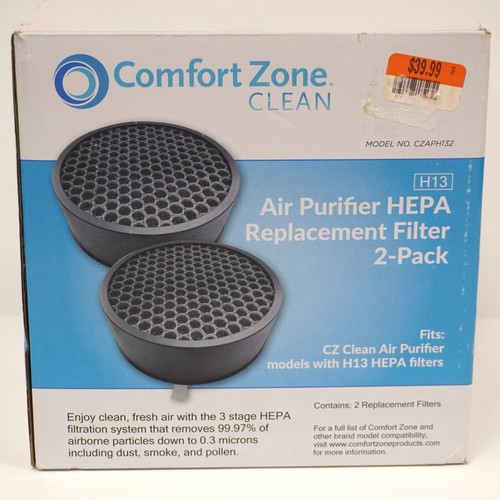 Comfort Zone Clean - CZAPH132 Air Purifier HEPA Replacement Filter (2 ...