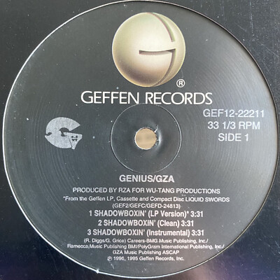 GZA / GENIUS - SHADOWBOXIN / 4TH CHAMBER (12") 1996!! RARE!! METHOD MAN ...
