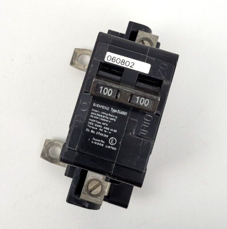 EQ8681 Siemens 100 Amp 240V Circuit Breaker MBK100 *NEXT DAY OPTION ...