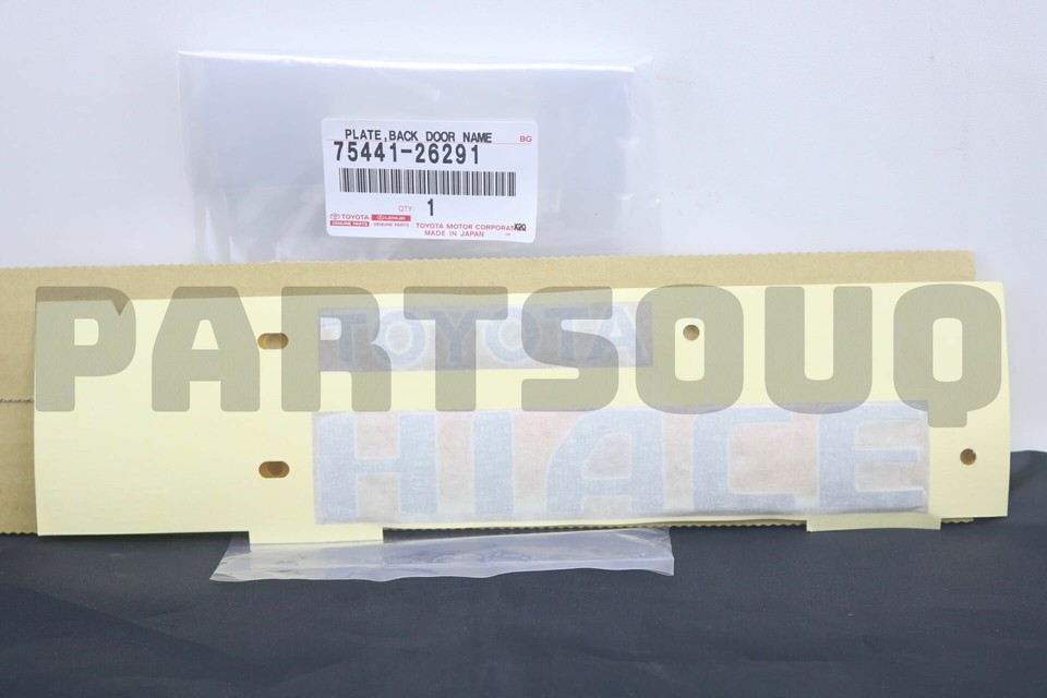 7544126291 Genuine Toyota PLATE, BACK DOOR NAME 75441-26291 | eBay