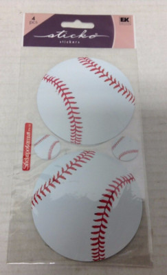 Sticko Sports Large Small Baseball Kids Scrapbook Stickers Scrapbooking ...