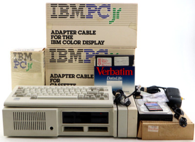 IBM PCjr Personal Computer 4860 W/ Keyboard, Joystick, Captain JR ...